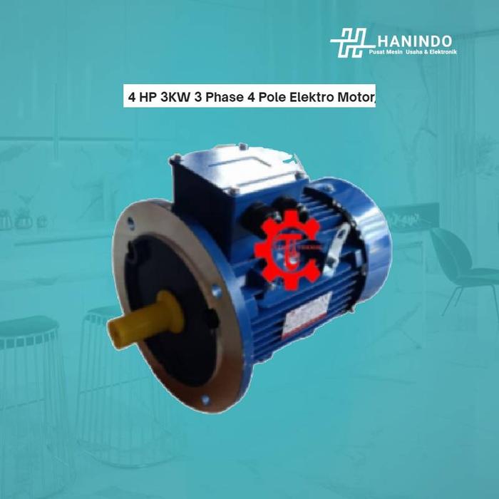 Jual 4 HP 3KW 3 Phase 4 Pole Elektro Motor/dinamo/Motor Induksi B5 - Kota Bandung - HANINDO ...