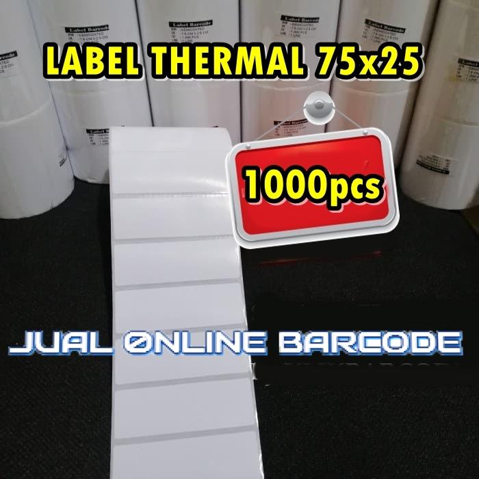 Jual LABEL BARCODE SEMICOT | SEMICOATED 75x25 1 LINE 1000pcs 75 x 25 MM - Jakarta Pusat - JUAL ...