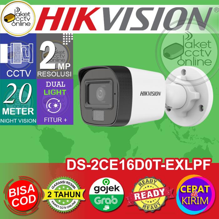 Jual DS-2CE16D0T-EXLPF CCTV HIKVISION TURBOHD 2MP DUAL LIGHT BULLET OUTDOOR - Jakarta Barat ...