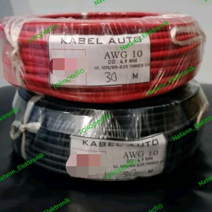 Jual kabel cable awg10 10awg awg 10 pvc tinned cu 1roll 1 roll 30m ...