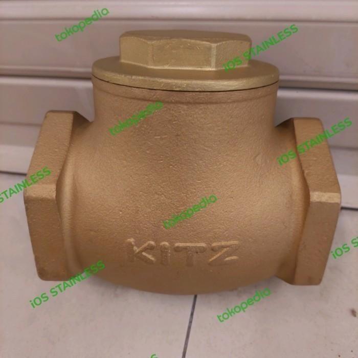Jual Check Valve Kuningan Merk Kitz 1/2" Inch / Swing Check Valve Kitz ...