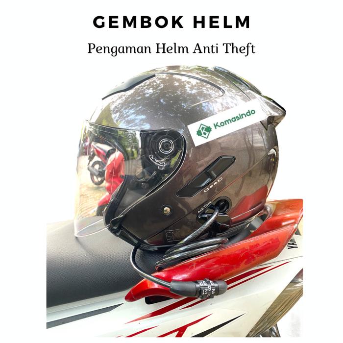 Jual Pengaman helm anti maling 4 digit gembok helm kunci helmet ...