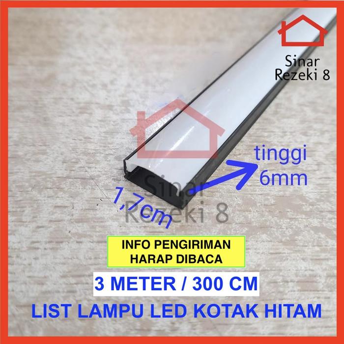 Jual List Lampu LED Strip Rumah 1M / Cover Aluminium Casing Lis Housing ...