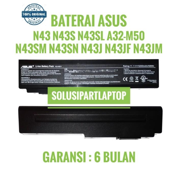 Jual Baterai Battery Original Laptop Asus N43 N43s N43SL N43SN M50 M500 ...