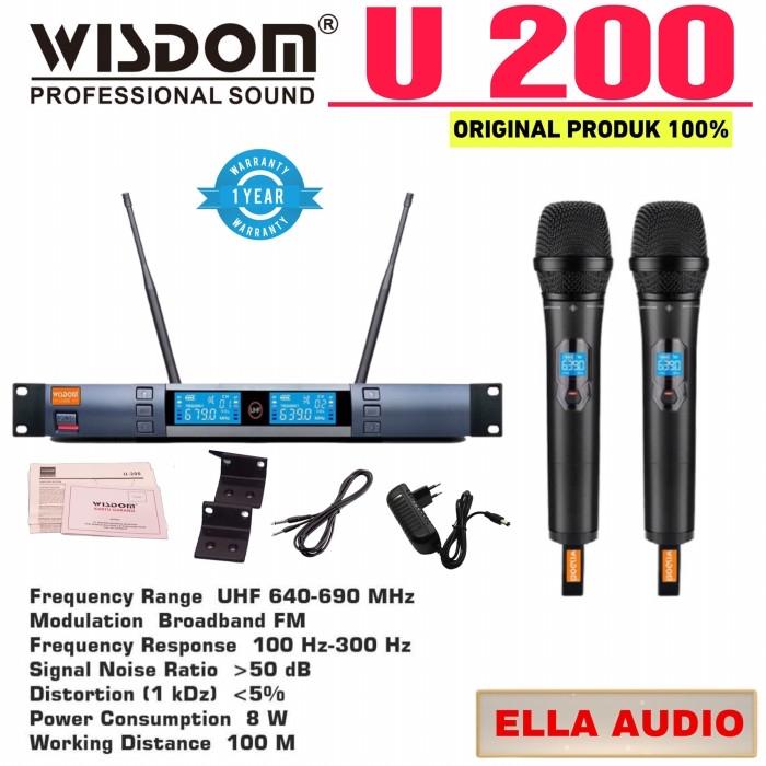Jual wisdom microphone wireless U200 mic dual Handhled Original - Jakarta Pusat - ELLA AUDIO ...