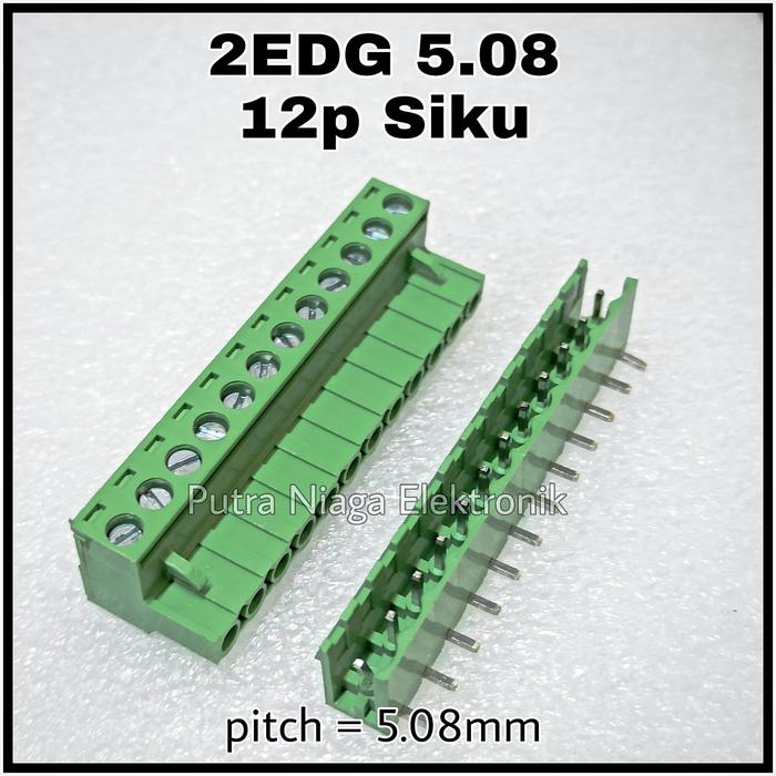 Jual (1 Set) Terminal 2EDG 5.08 12 Pin Siku / Konektor KF2EDG 12p 5 ...