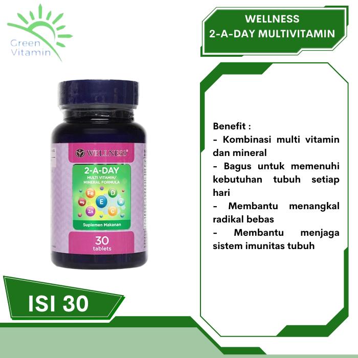 Jual Wellness Multivitamin/Mineral Multi Vitamin Mineral 2 A Day 30 ...