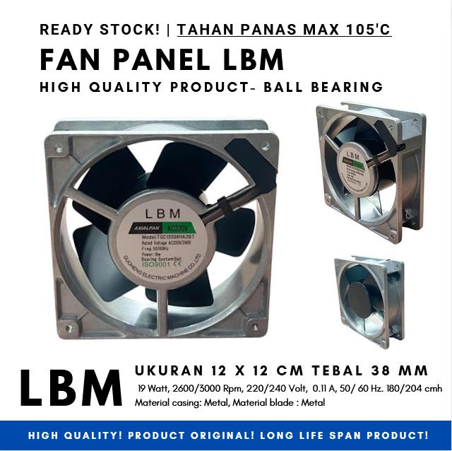 Jual Kipas Cooling Exhaust Fan Panel LBM 220V (Tahan panas), uk. 12 cm ...