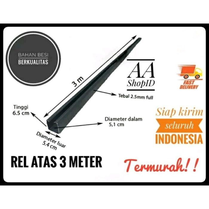 Jual Rel atas 3 meter rel pintu henderson pintu garasi pintu sliding ...