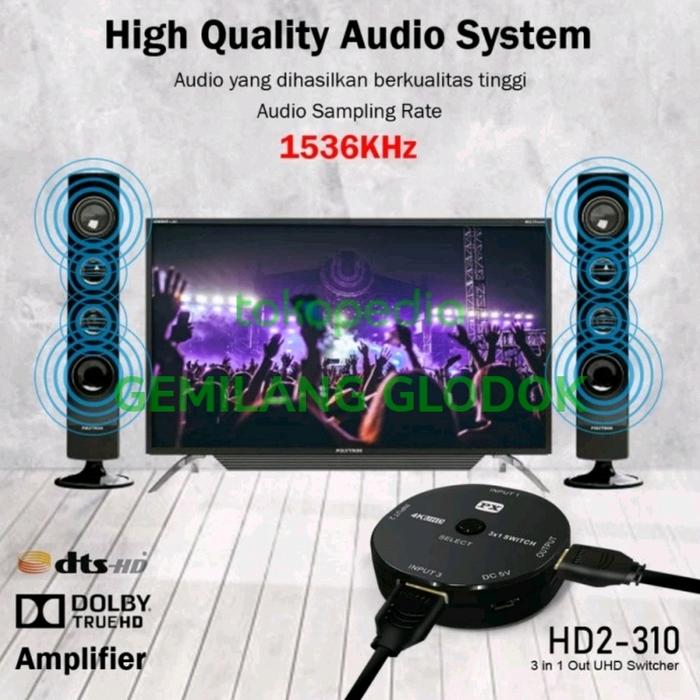 Jual PX HD2-310 HDMI Switch UltraHD 3 in 1 Out Switcher 3 Port 4K ...