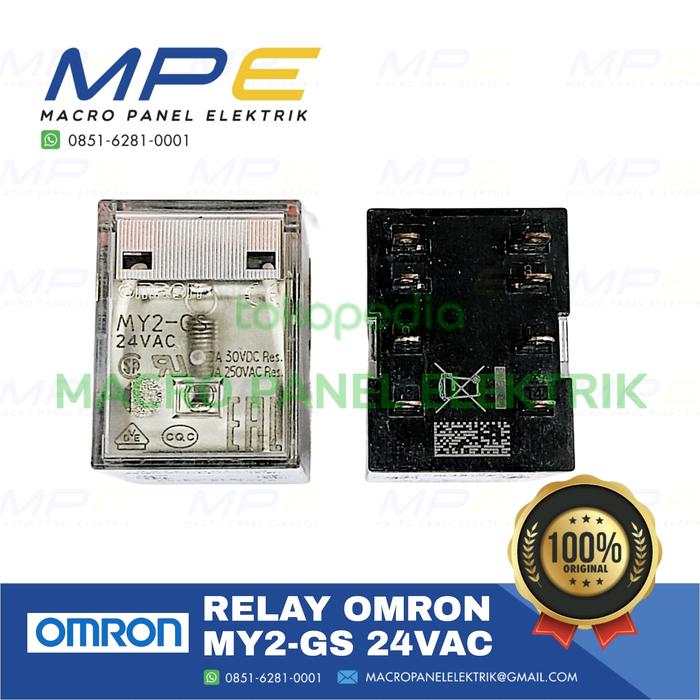 Jual Relay OMRON MY2GS 24VAC 8 Kaki / OMRON MY2-GS MY2 MY 2 GS 24 VAC 8 Pin - Jakarta Pusat ...