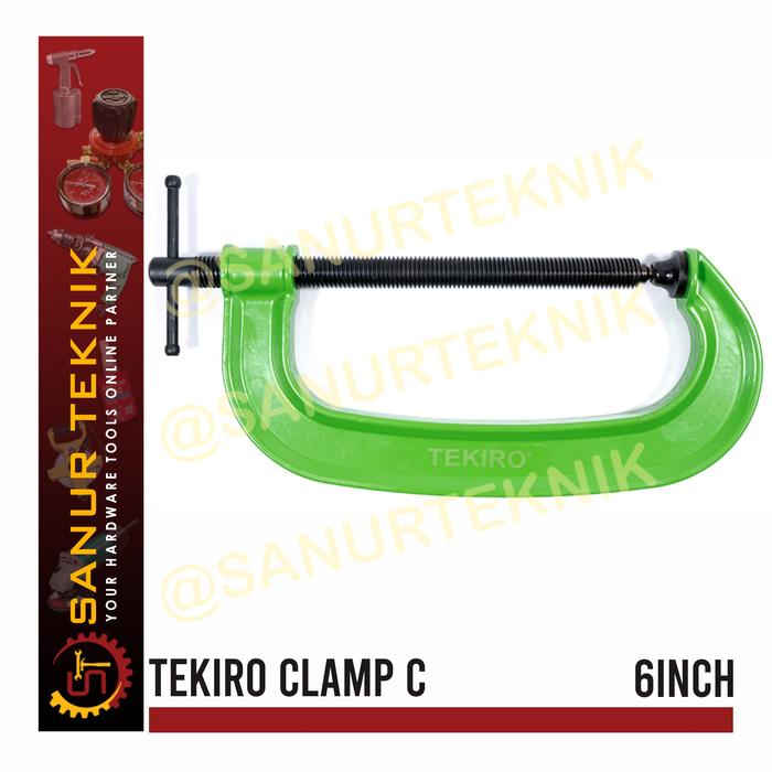 Jual TEKIRO Clamp C / Klem C / Jepit C / Catok model C 6" 6in 6 inch ...