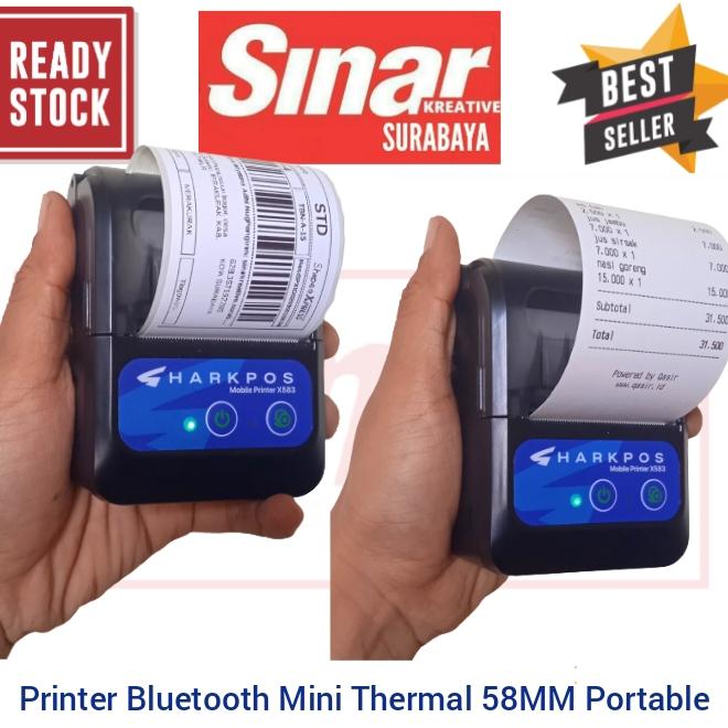Promo PRINTER MINI BLUETOOTH THERMAL 58MM SPX583 CETAK RESI LABEL DAN STRUK - Kota Surabaya ...