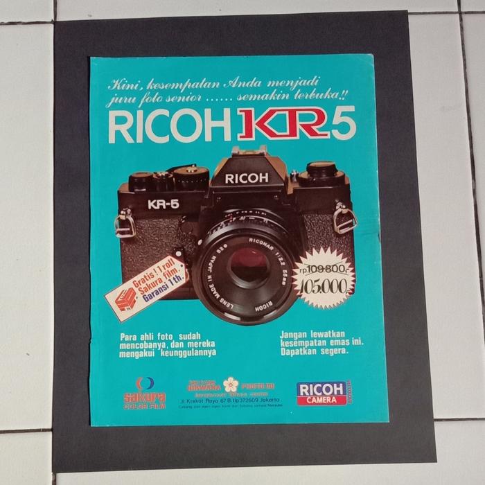 Jual iklan warna kamera Ricoh 2 potongan majalah jadul kuno lawas ...