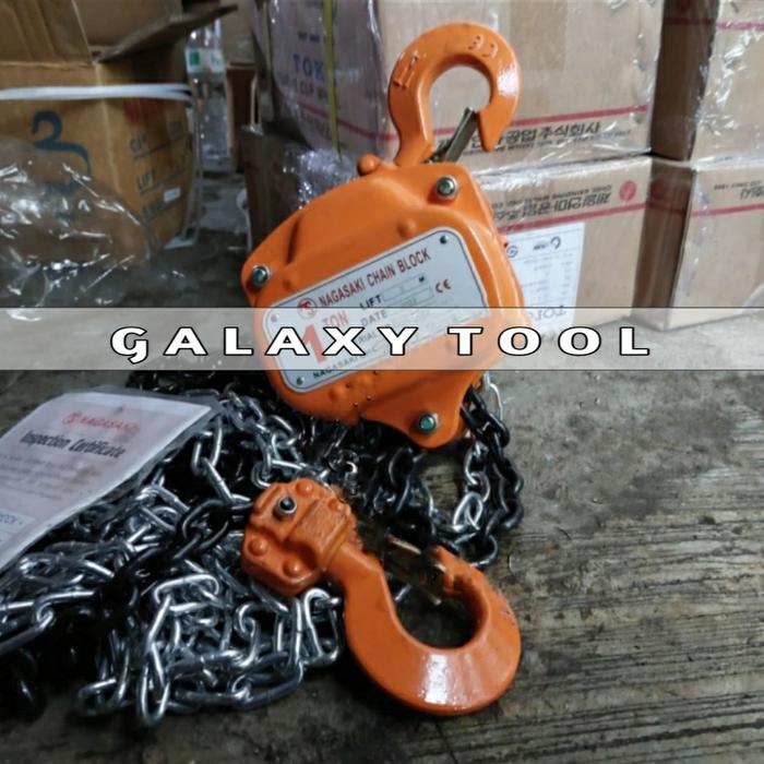 Jual Chain Block 1 Ton x 10 Meter Nagasaki Chain Hoist Takel Manual ...