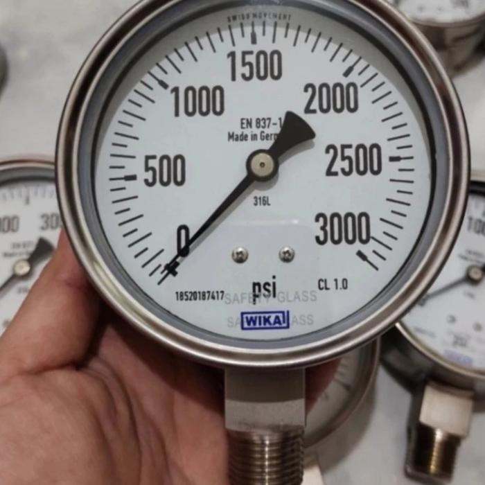 Jual wika pressure gauge 4 inch 500 psi - Jakarta Barat - A-F Seal | Tokopedia