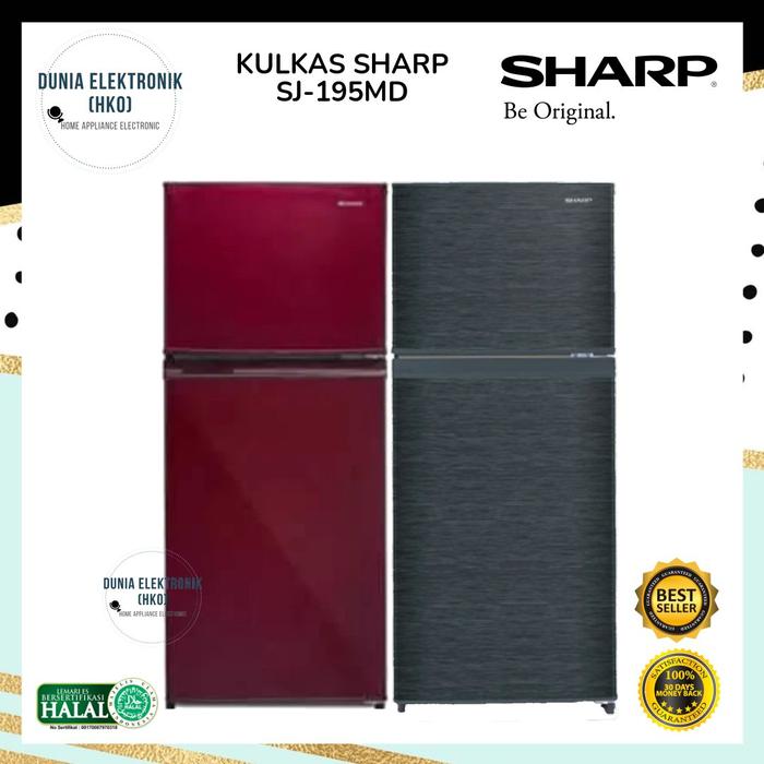 Promo KULKAS SHARP SJ-195MD SJ 195 MD LEMARI ES 2 PINTU LOW WATT 152 ...