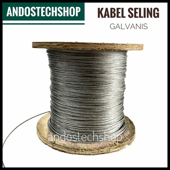 Jual Kabel Seling Dia. 4 mm Galv | Wire Rope Galvanis Diameter 4mm ...