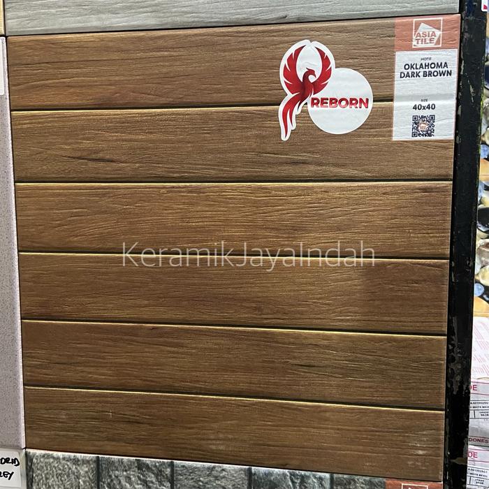 Jual ASIA TILE OKLAHOMA 40 x 40 KERAMIK LANTAI DINDING MOTIF KAYU ...