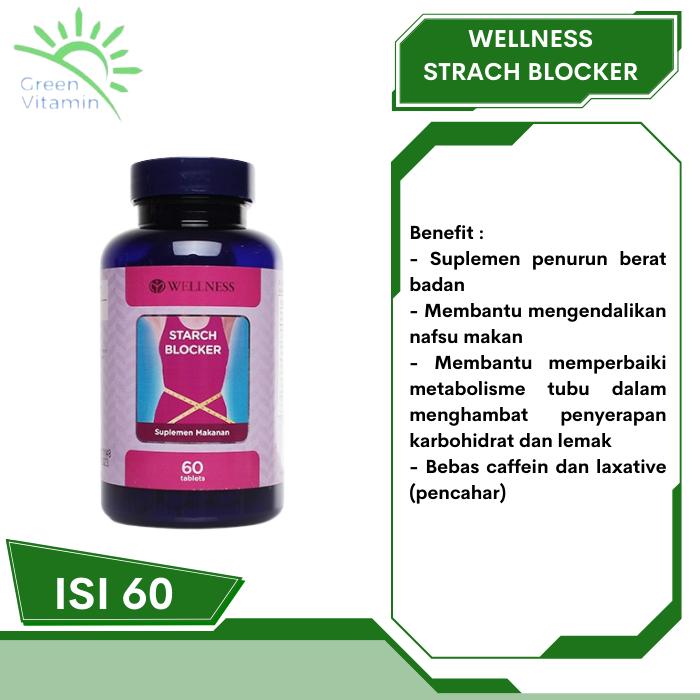 Jual Wellness Starch Blocker Vitamin Pelangsing 60 kapsul Carbo Sugar ...