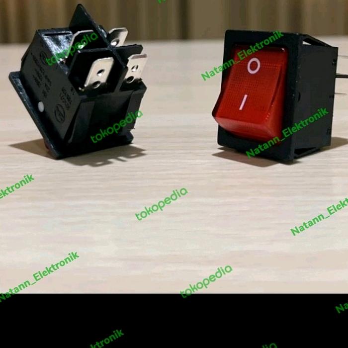 Jual saklar besar rocker on off kotak ZN 15a 250v 20a 125v led merah 4 ...