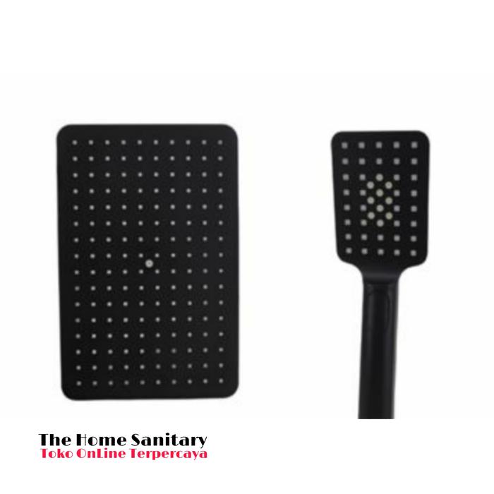 Jual shower column set panas dingin hitam/shower tiang hitam model ...