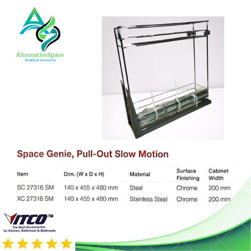 Jual VITCO Kitchen Pull Out Slow Motion Rack / Rak Dapur Kabinet 200 mm ...