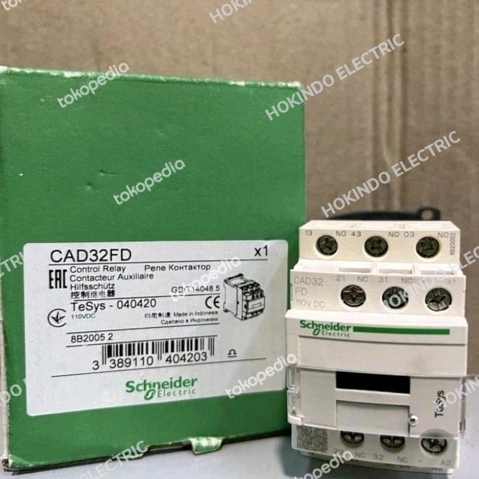 Jual CONTACTOR SCHNEIDER CAD32FD 110V DC /CONTROL RELAY KONTAKTOR CAD32 ...