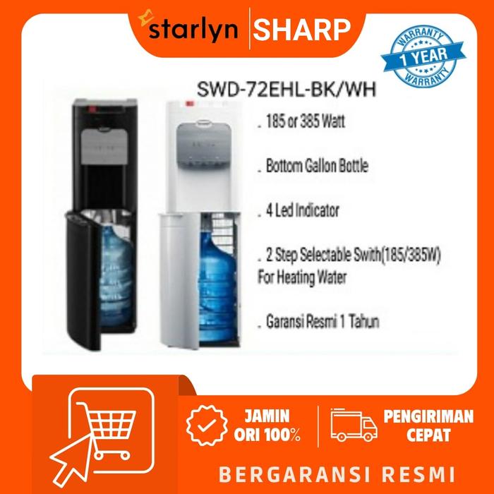 Promo SHARP Dispenser Galon Bawah SWD-72EHL-BK / SWD-72EHL-WH SWD72EHL ...
