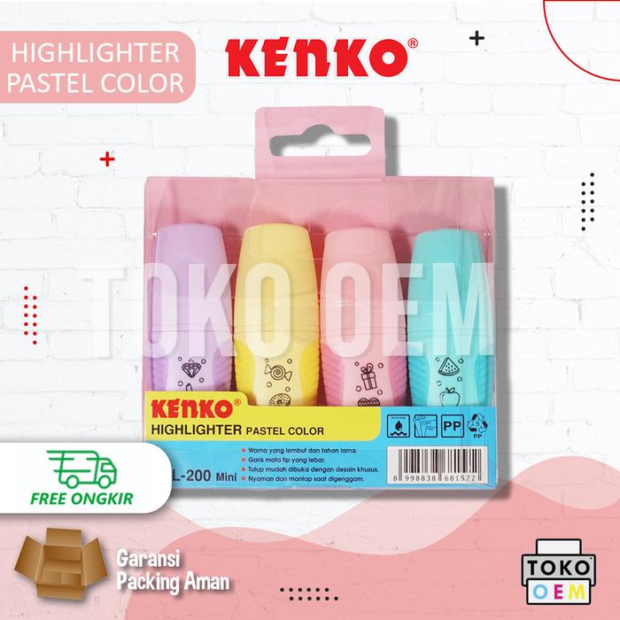 Jual KENKO HIGHLIGHTER PHL-200 PASTEL MINI SET 4 WARNA SPIDOL TEXTLINER - Kab. Tangerang - TOKO ...