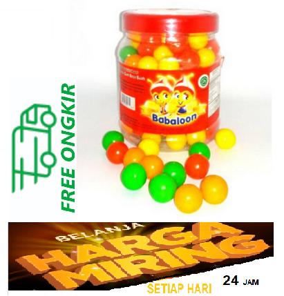 Jual Babalon/Babaloon/Permen Karet Rasa Buah Toples isi 125 Butir ...