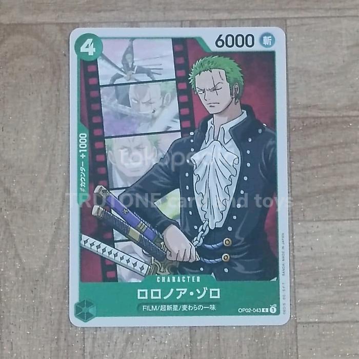 Jual Roronoa Zoro OP02-043 C BANDAI JAPAN one piece TCG - Jakarta Pusat - TRUTONE card and toys ...
