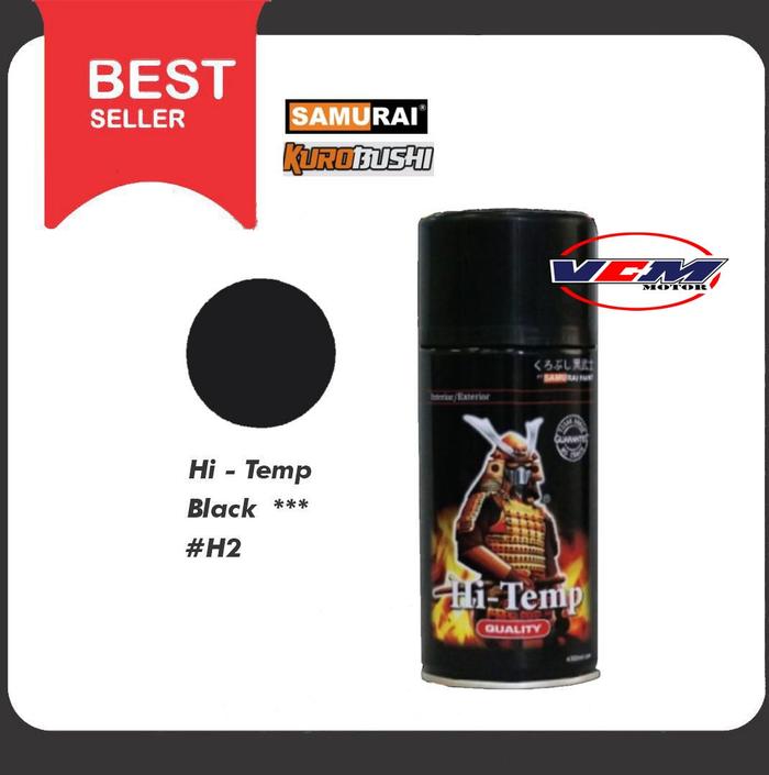 Jual H2 (High Temp Black / Hitam Tahan Panas) Cat Semprot Aerosol Samurai - Kota Bandung - VCM ...