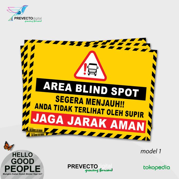 Jual Stiker Safety Sign K3 Rambu Area Blind Spot - Design#1, custom ...