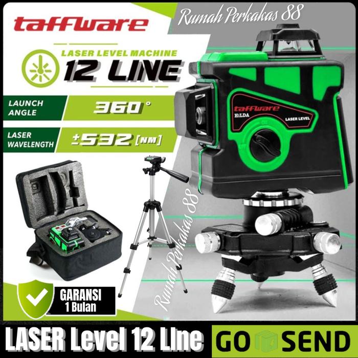 Promo HILDA Laser Leveling 12 Line Pengukur 3D High Precision Kotak ...