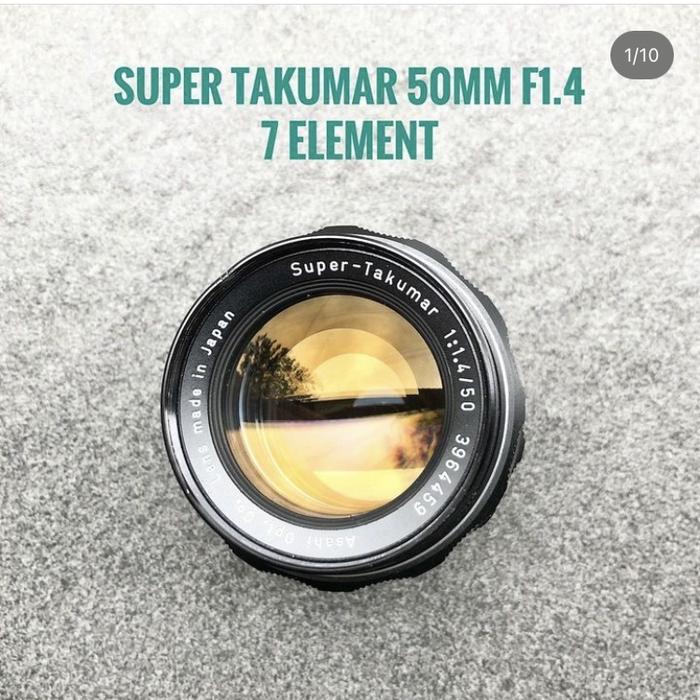Jual Super Takumar 50/1.4 mount m42 7 element with adapter sony - Kota ...
