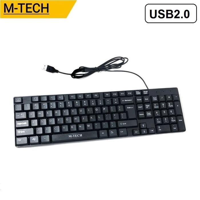 Jual Keyboard Standar Komputer Pc All inOne Dekstop Laptop M-Tech USB 2 ...