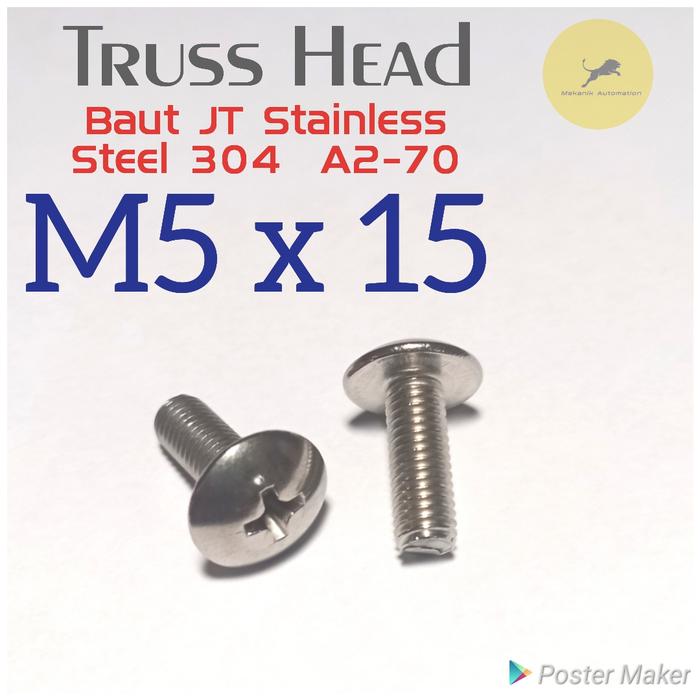 Jual Baut JT M5 x 15 Payung Obeng SUS304 - Jakarta Timur - Mekanikautomation | Tokopedia