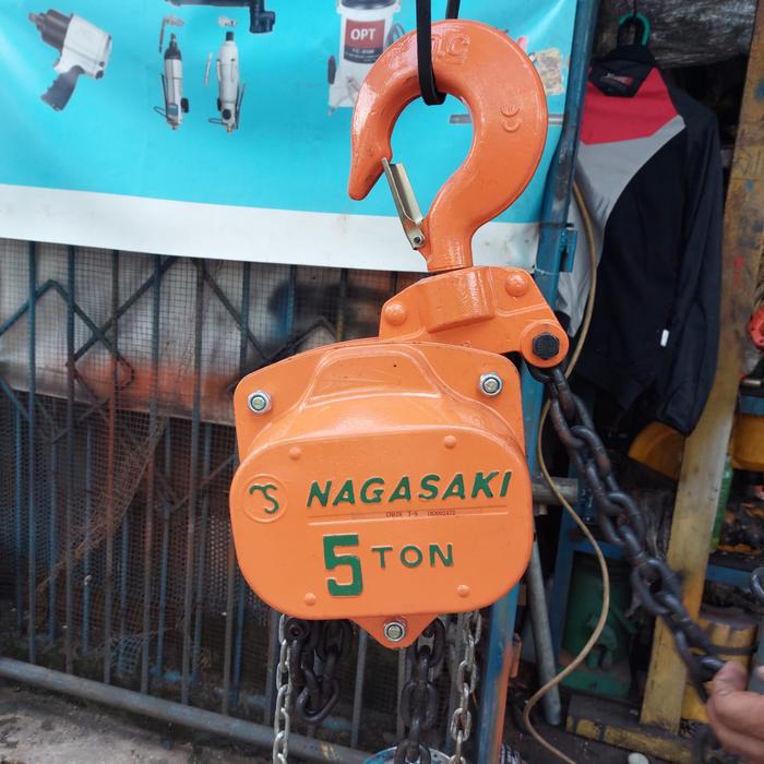 Jual NAGASAKI Chain Block Katrol 5 ton x 5 Meter Takel Manual Made In ...