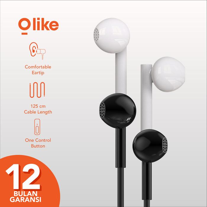 Jual OLIKE E20 WIRED EARPHONE HEADSET HANDSFREE CABLE LENGTH 125CM ...