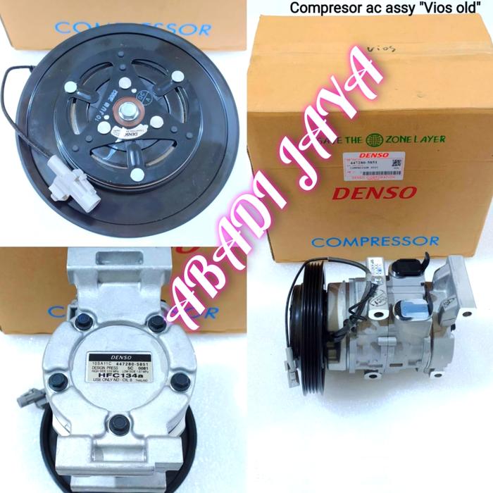 Jual COMPRESOR COMPRESSOR KOMPRESOR AC MOBIL TOYOTA VIOS OLD DENSO ...