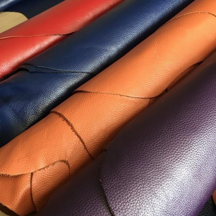 Jual Bahan kulit asli lembaran Milled motif kulit jeruk Floater Leather ...