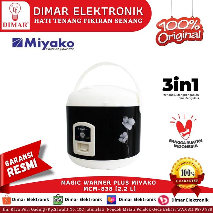 Jual MAGICOM WARMEN MIYAKO MCM 838 BGS (2,2 LITER) - Kota Bekasi ...