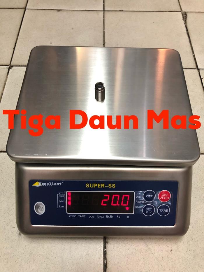 Jual Timbangan meja anti air / Timbangan water proof Excellent Super SS - 15 kg - Jakarta Barat ...
