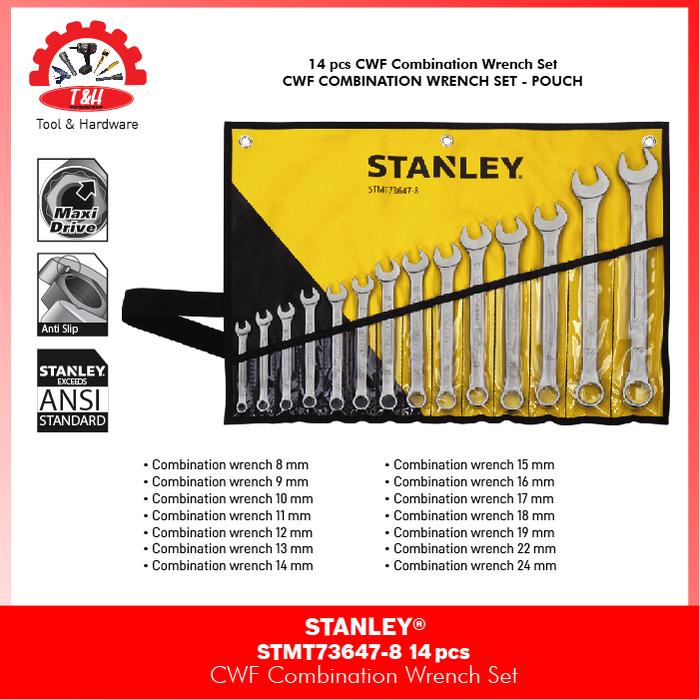 Jual STANLEY® Kunci Ring STMT73647-8 | 14 pcs CWF Combination Wrench ...
