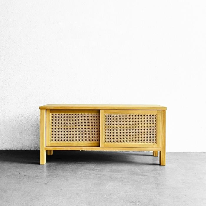Jual Meja Tv Minimalis Sliding rotan kayu jati - Kab. Jepara ...