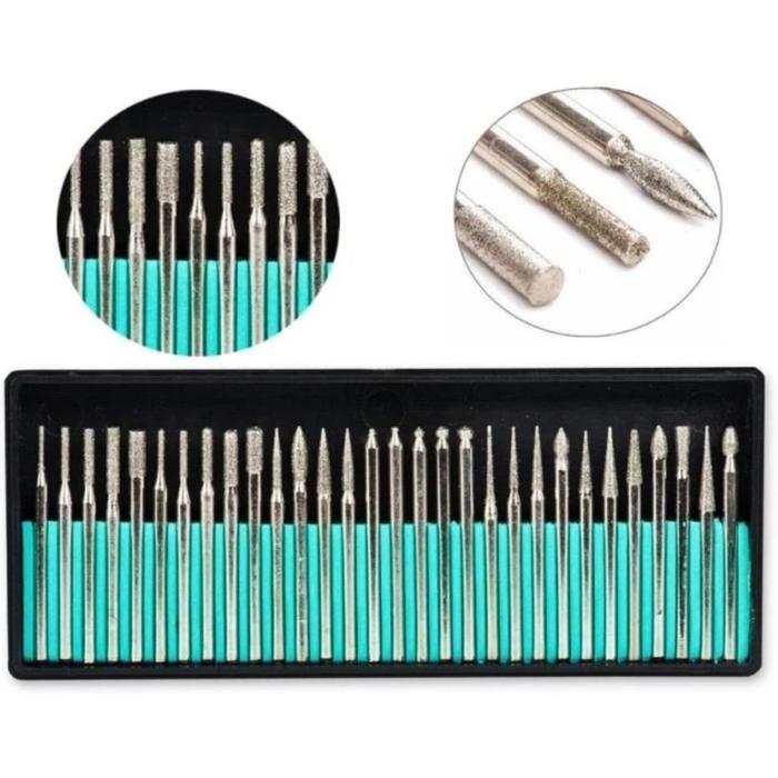 Jual Mata Diamond Mounted Pointer Set 30 pcs mata ukir mini die grinder ...
