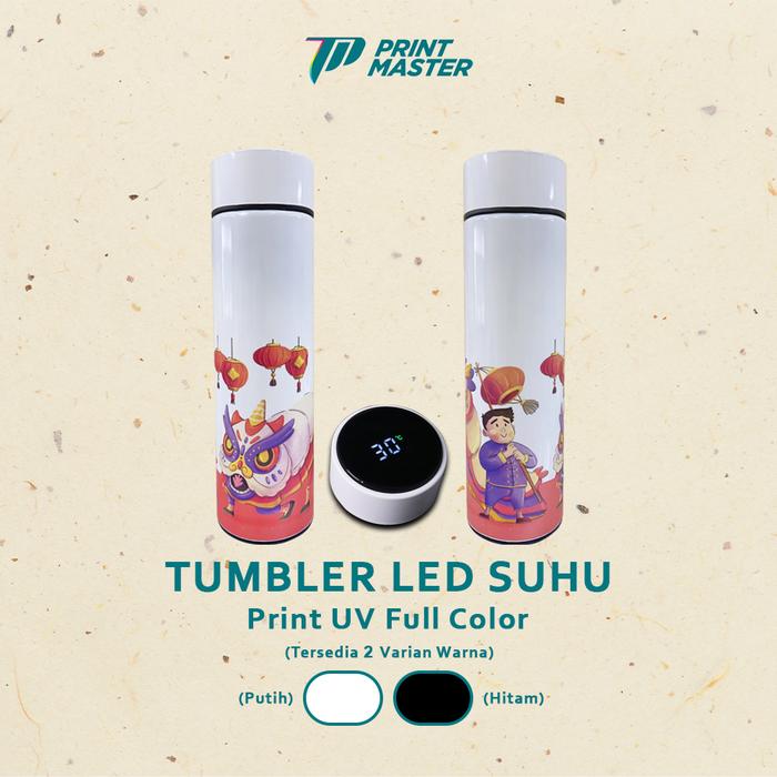 Jual Custom Tumbler LED Print UV Suhu Temperatur Full Color - Biru ...