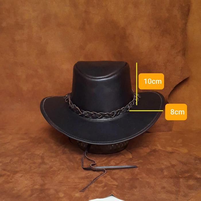 Jual Rangers Hat / Topi Cowboy Kulit Sapi Crazyhorse Handmade - Dark ...