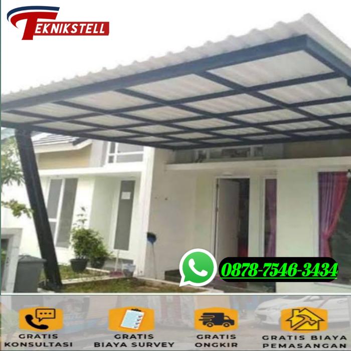 Jual Kanopi Besi Hollow Galvanis Atap Alderon Murah WA 0878-7546-3434 ...
